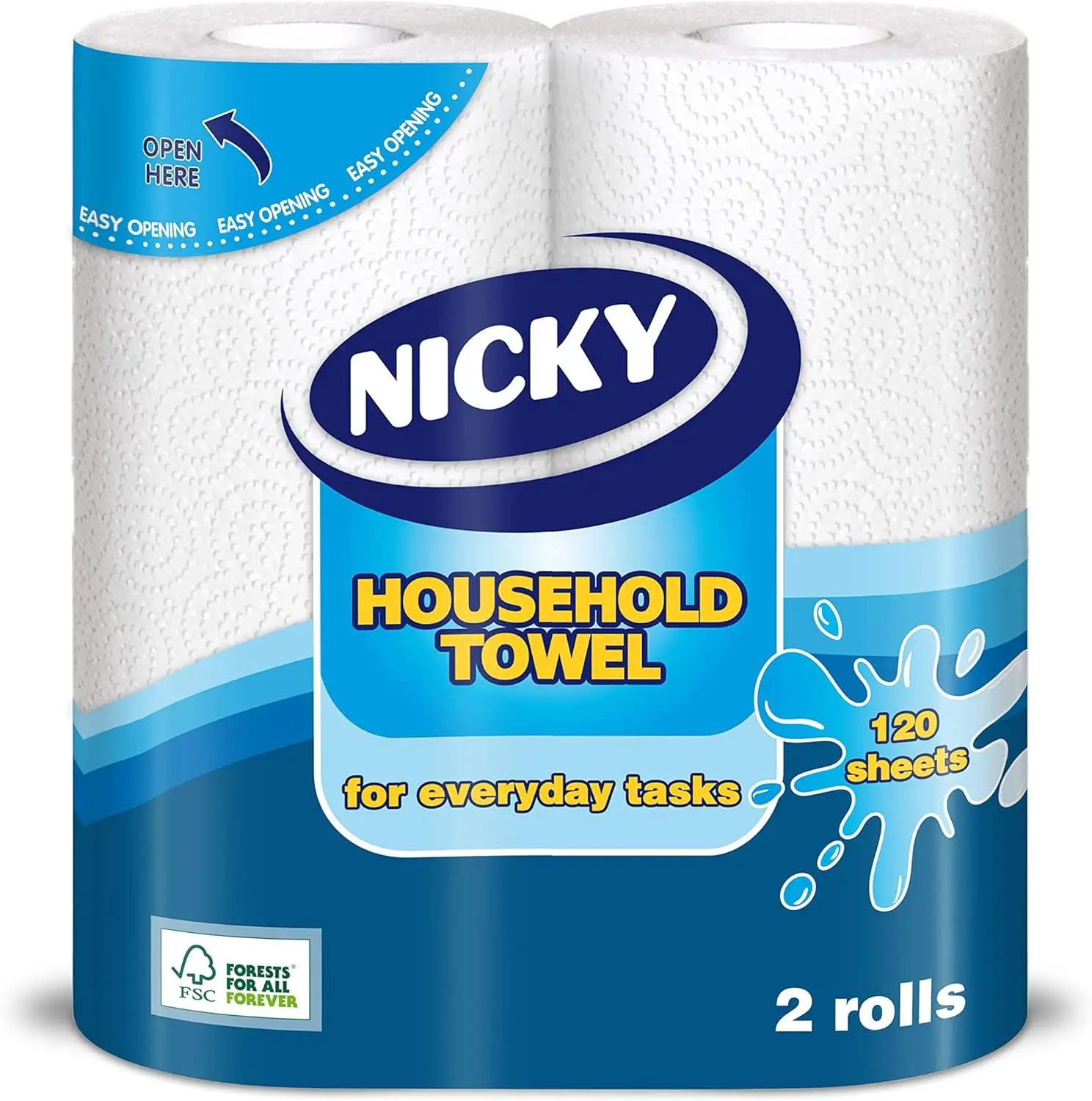 Nicky Household 2 Roll Kitchen Towel 253g | Kitchen Rolls | Joybuy