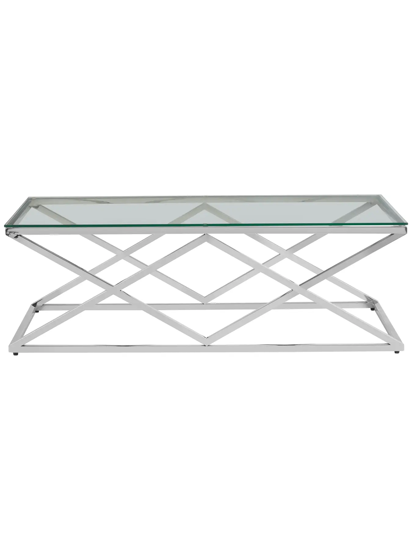 Interiors By Premier Coffee Table Allure Prism Rectangle Silver Finish ...