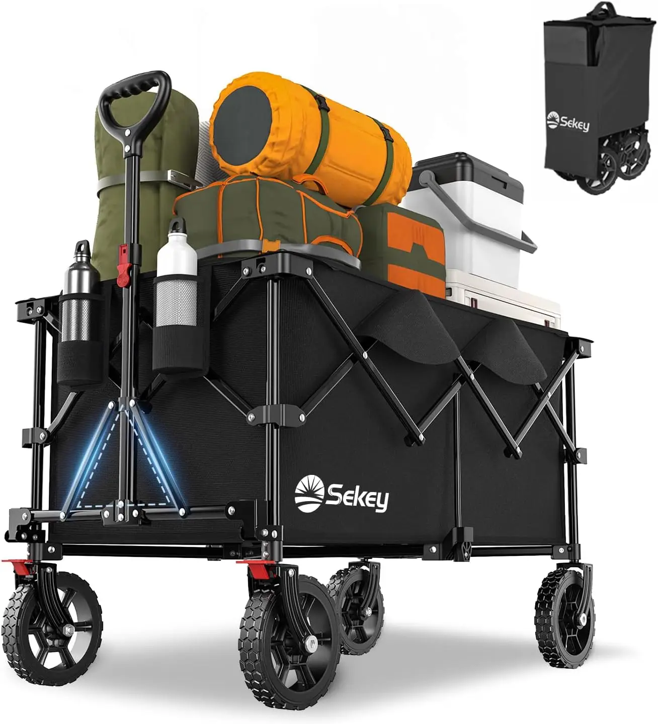 Sekey XXL Plus Opvouwbare Bolderwagen 200L 150KG Draagvermogen ...
