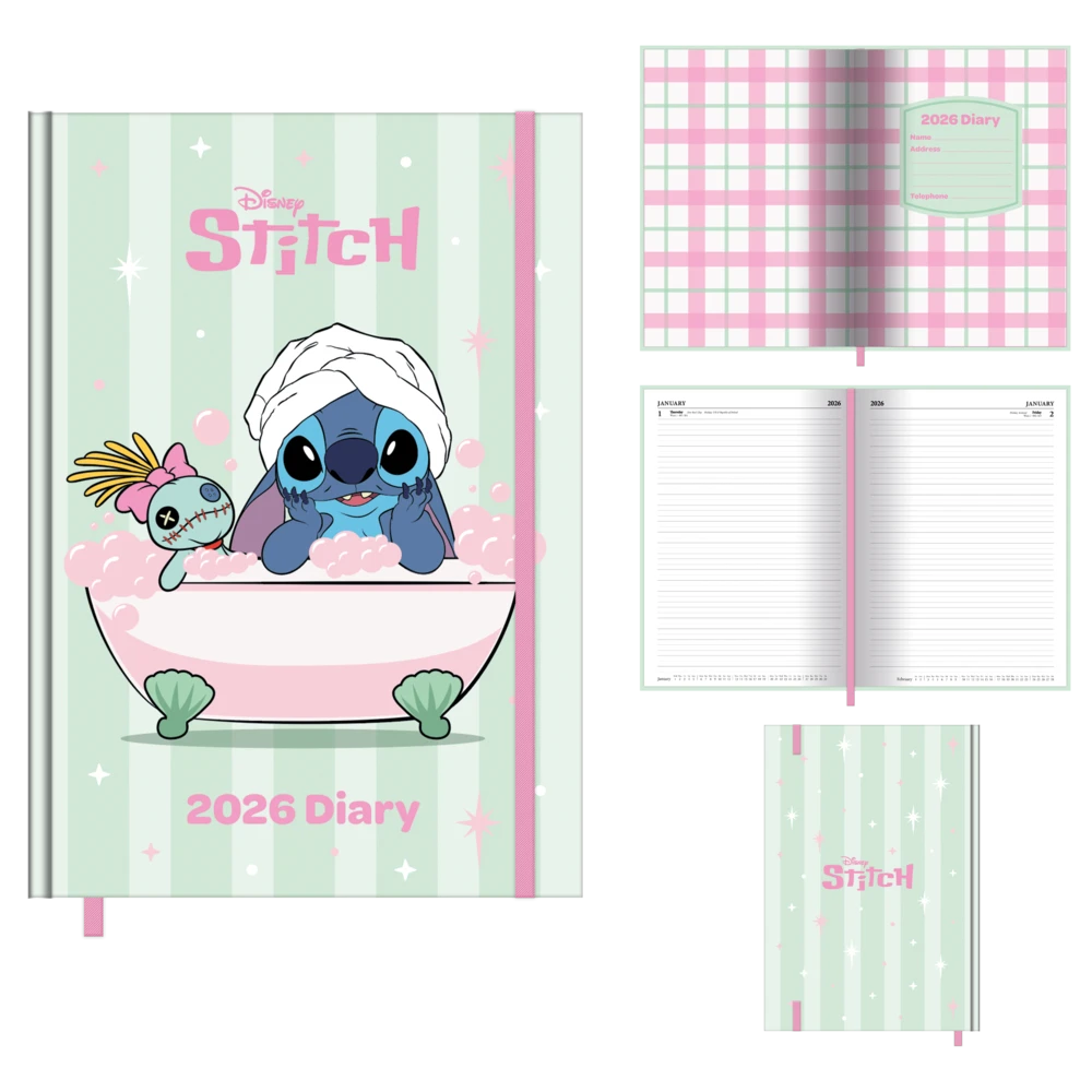 Lilo & Stitch 2026 A5 Day to Page Diary | Notebooks, Writing Pads ...