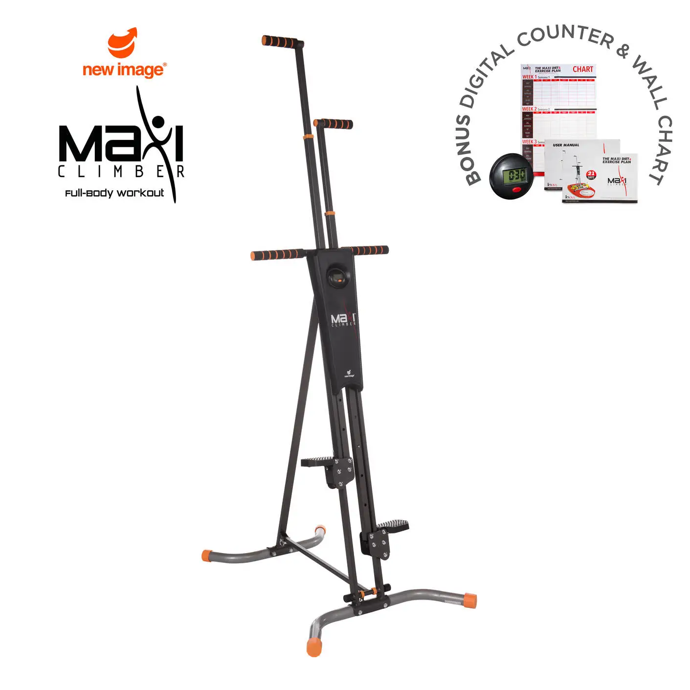 New Image Maxi Climber - Vertical Climbing Cardio Exercise Machine ...