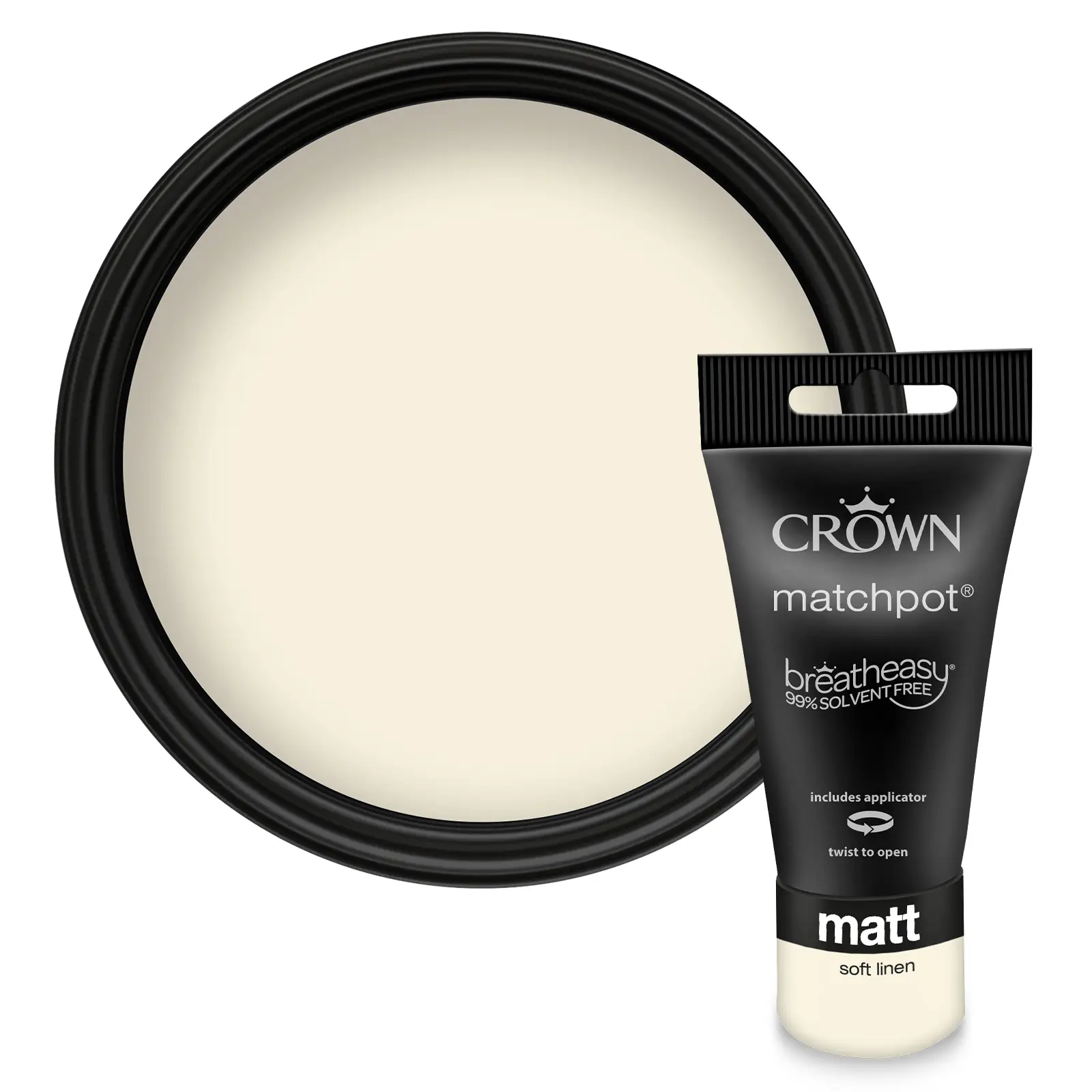 Crown Matt Emulsion Soft Linen 40ml | Paint & Primer | Joybuy