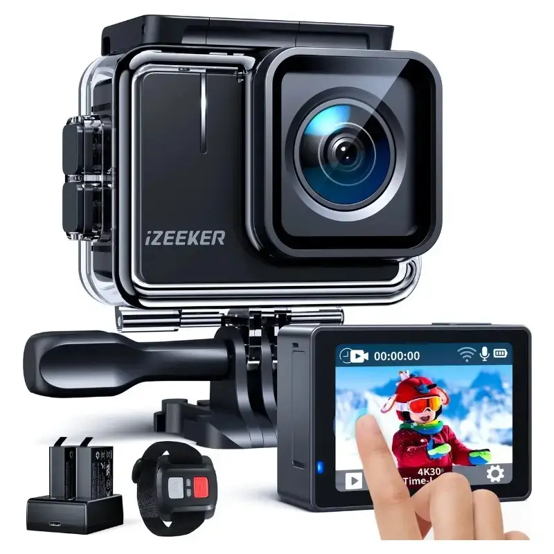 iZEEKER Action-Kamera iA100, 4K (30 fps), 20 MP Fotos, 40 m wasserdicht ...