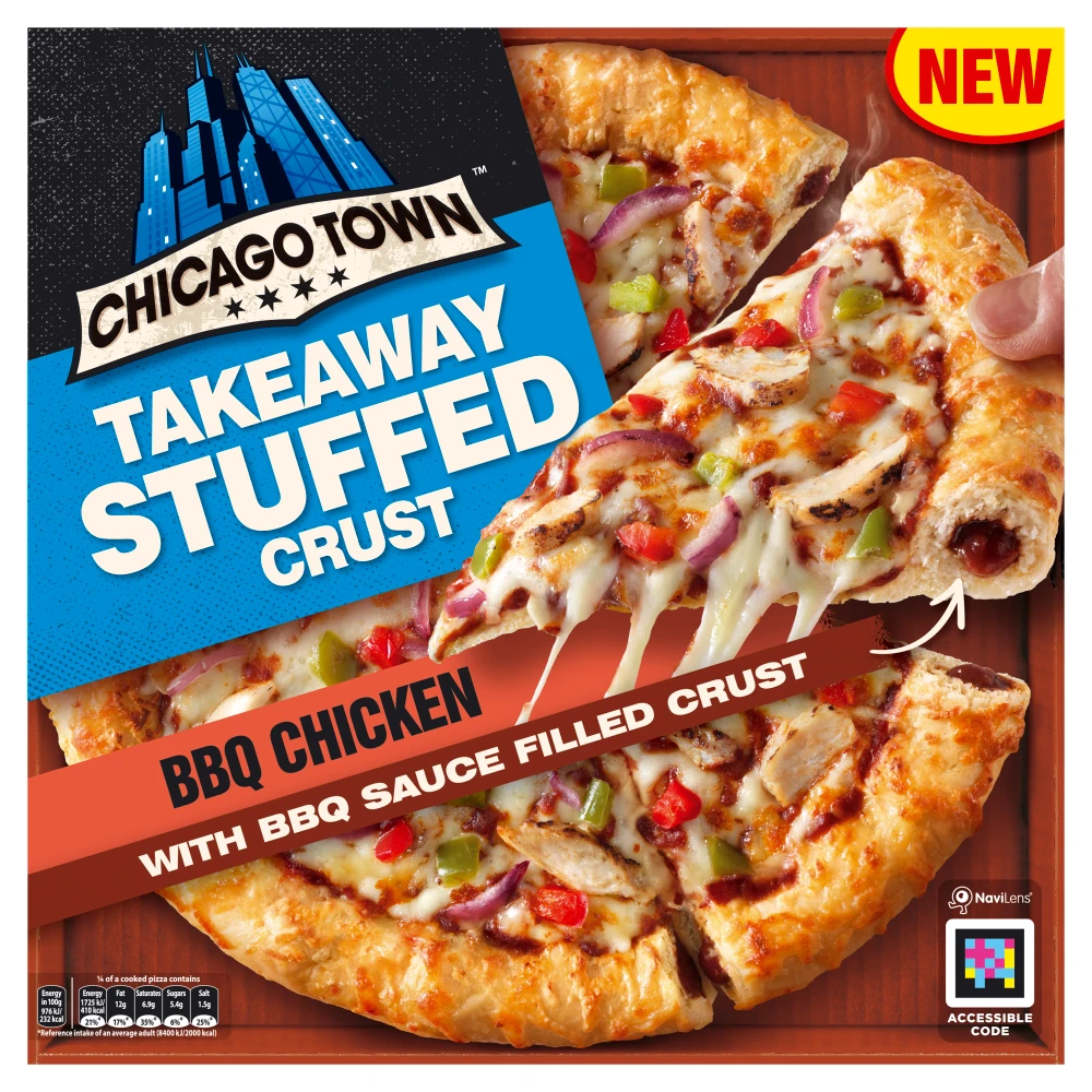 Chicago Town Takeaway Stuffed Crust Bbq Chicken With Bbq Sauce Filled ...