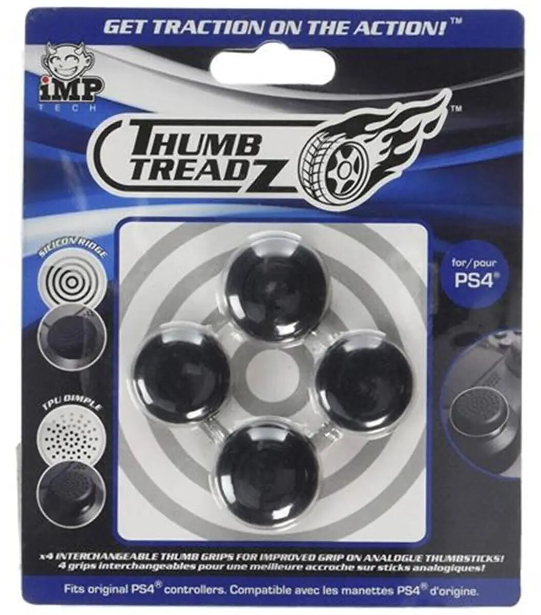 Imp Tech: Thumb Treadz - Thumb Grips (4pcs) - Black (ps4) | Gaming Accessories | Joybuy