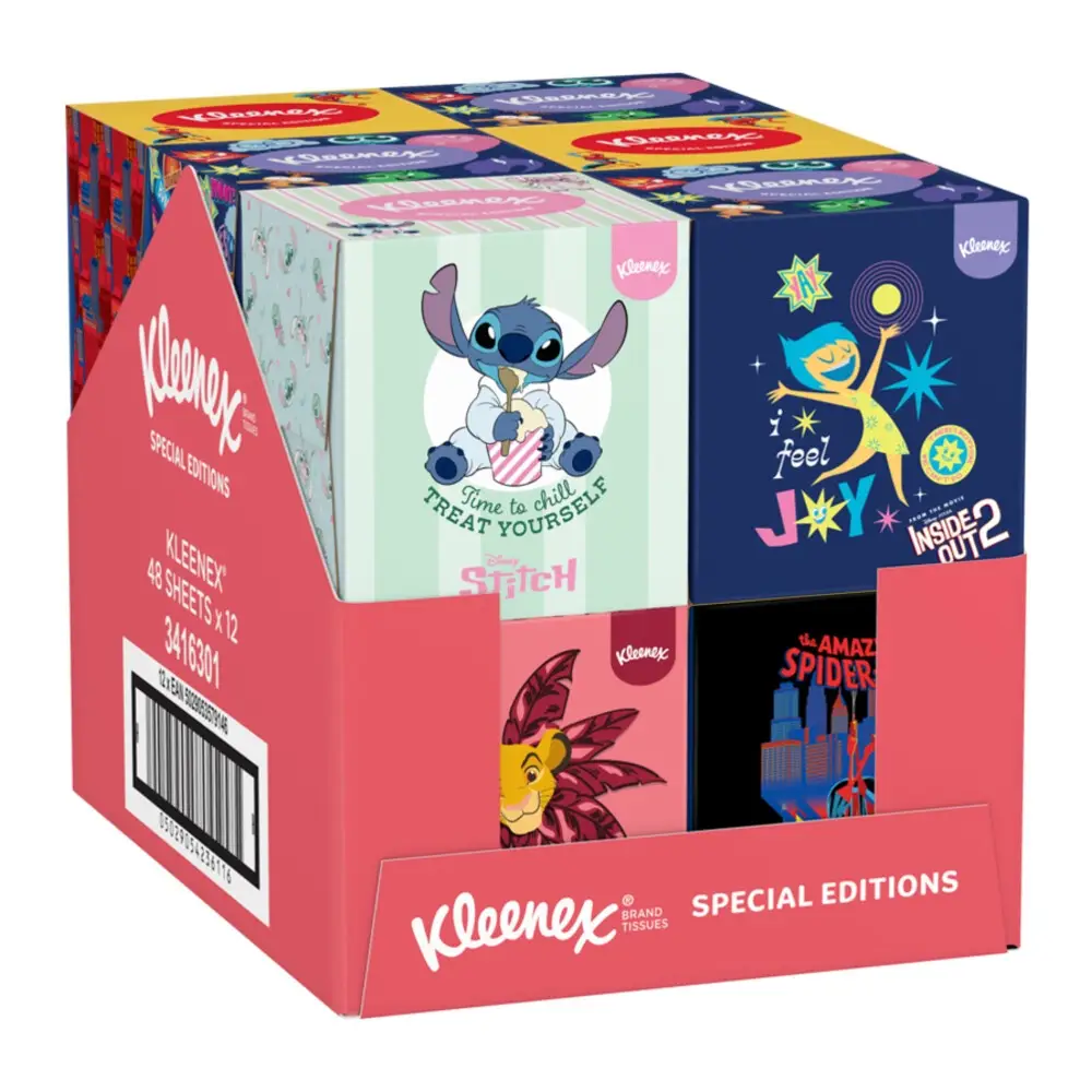 KLEENEX tissues - Disney - Voordeelverpakking - 12 x 48 stuks | Tissues ...