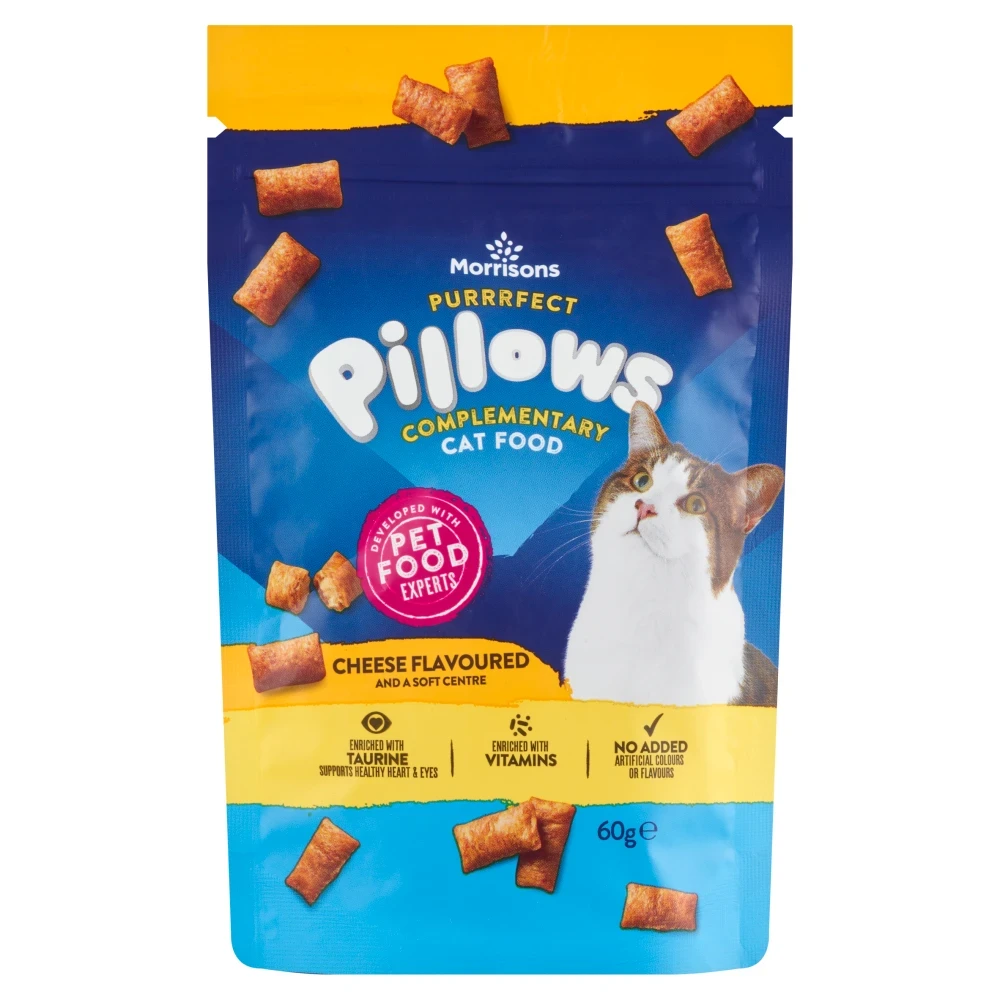 Morrisons Cat Snack Pillow With Cheese 60g | Treats | Joybuy