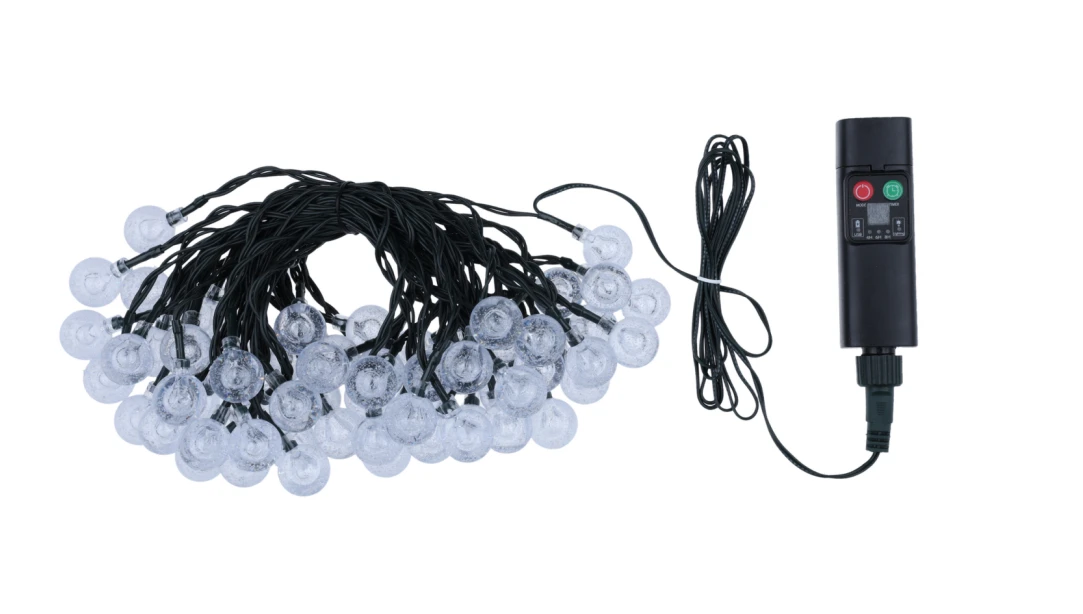 Bubble Ball Light String 6.5m 30 Lights 2.4 Bubble Balls, 2 Lines 3v ...