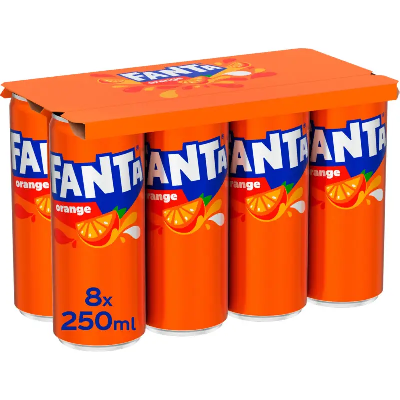 Fanta Orange Frisdrank - 8 x 250 ml | Koolzuurhoudende frisdranken | Joybuy
