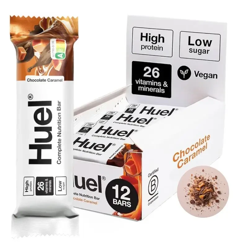 Huel Complete Nutrition Meal Support Bars Chocolate Caramel Flavour ...