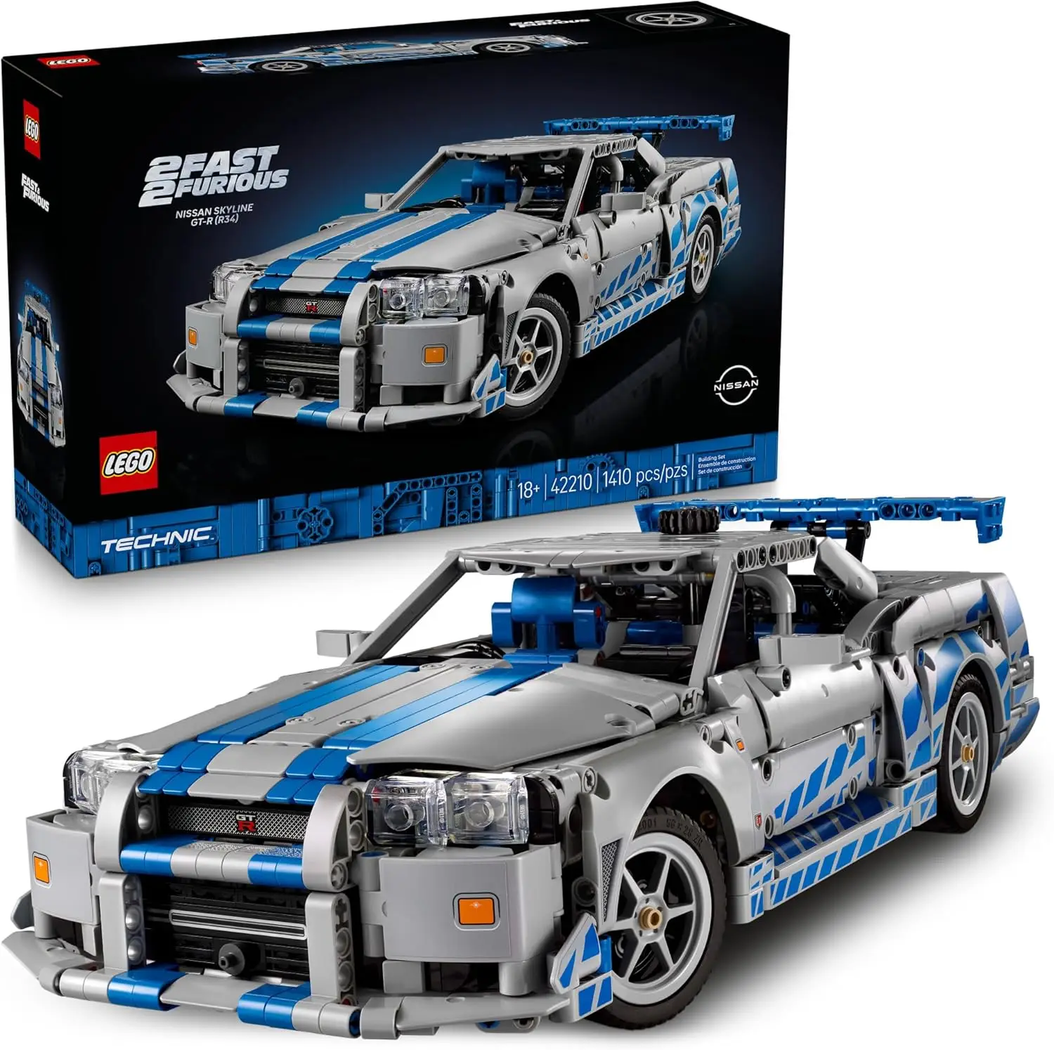 Lego Technic 42210 2 Fast 2 Furious Nissan Skyline Gt-r (r34) Car ...