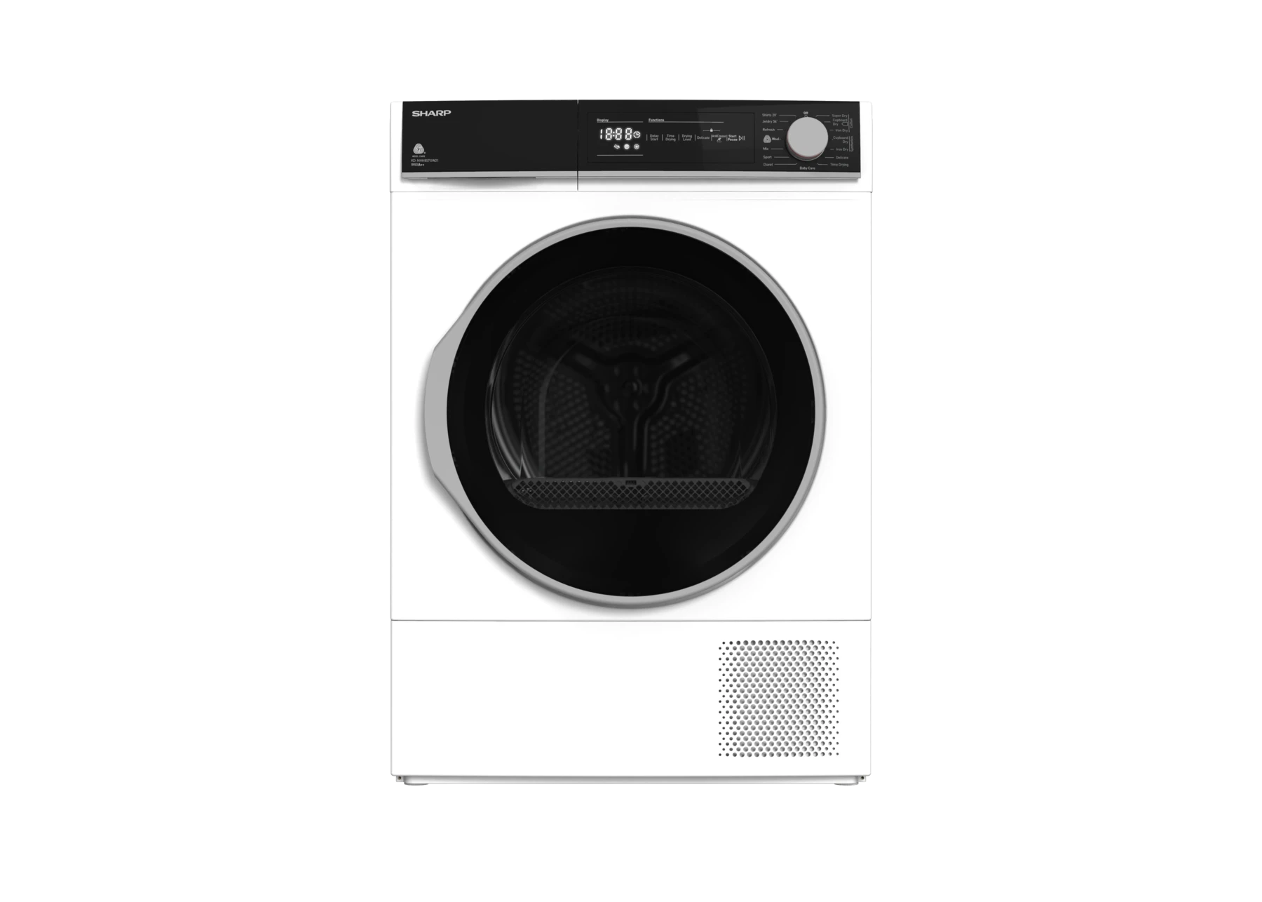 Sharp KD-NHH8S7GW21-EN 8kg Heat Pump Tumble Dryer - White - A++ Rated ...
