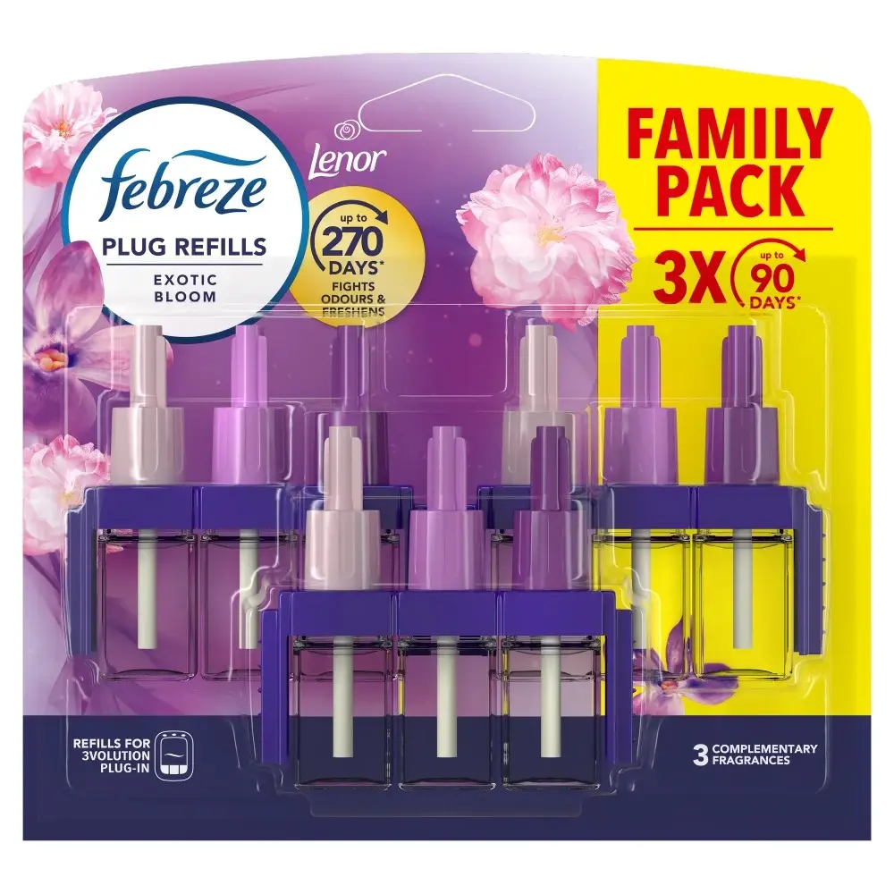 Febreze 3Volution Air Freshener PlugIn Refill Exotic Bloom 3x20ml ...