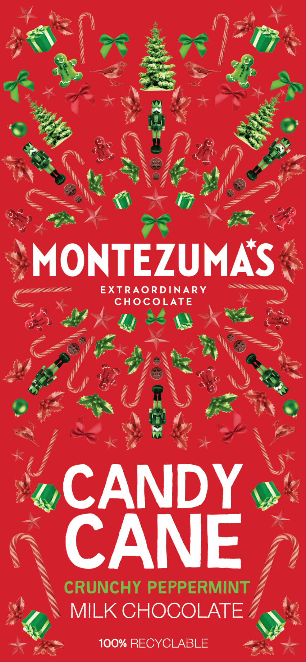 Montezuma's Milk Chocolate Candy Cane With Crunchy Peppermint Bar 90g ...
