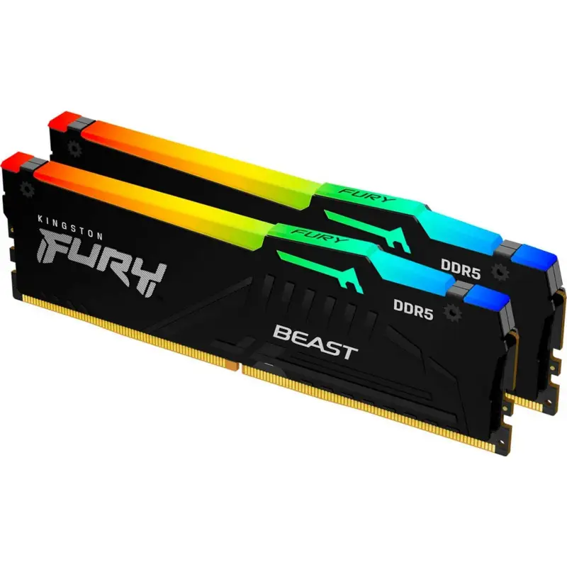 Kingston FURY Beast RGB DDR5 64GB Kit (2x32GB), 6000 MT/s, CL30, EXPO ...
