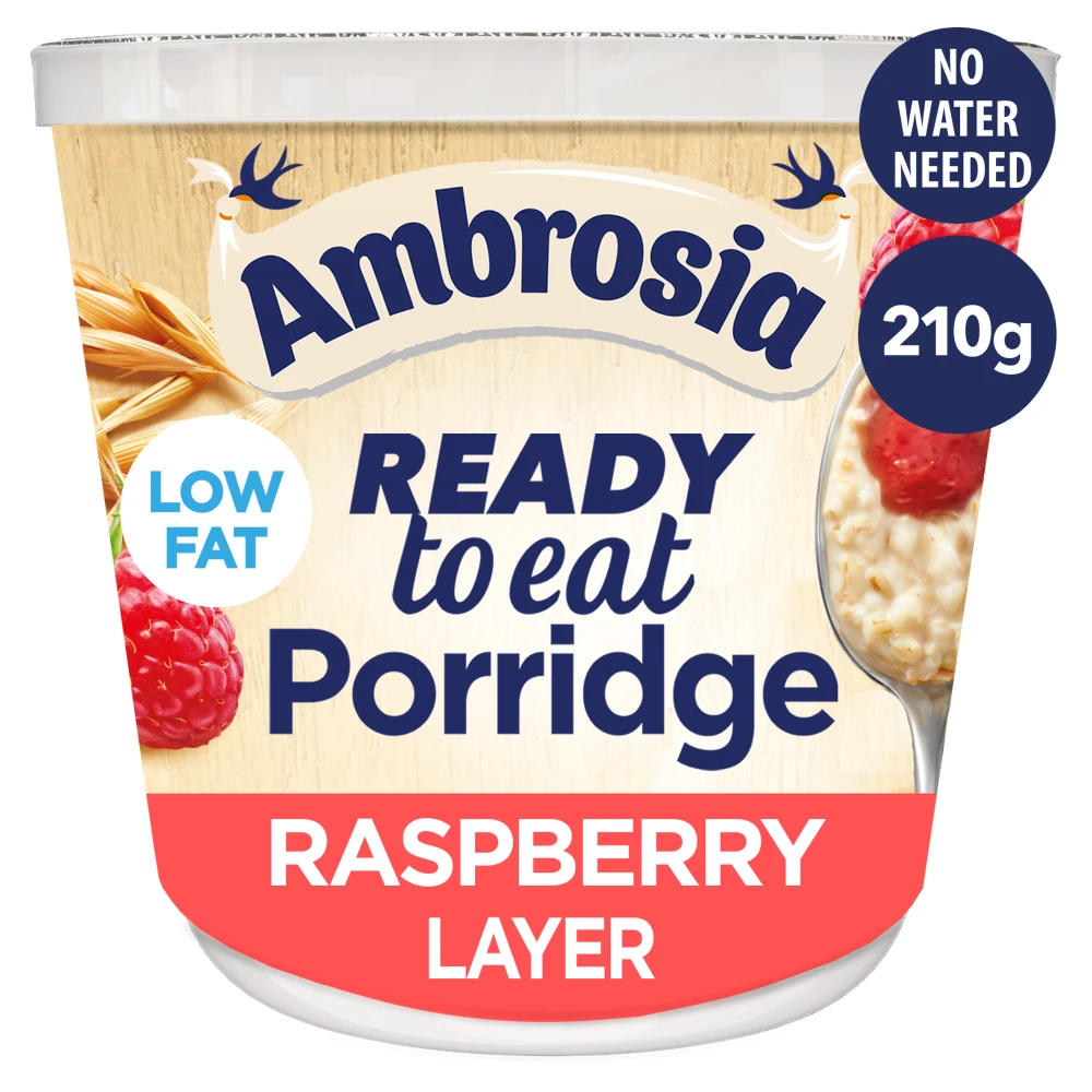 Ambrosia Ready To Eat Porridge Raspberry Layered 210g | Breakfast | Joybuy