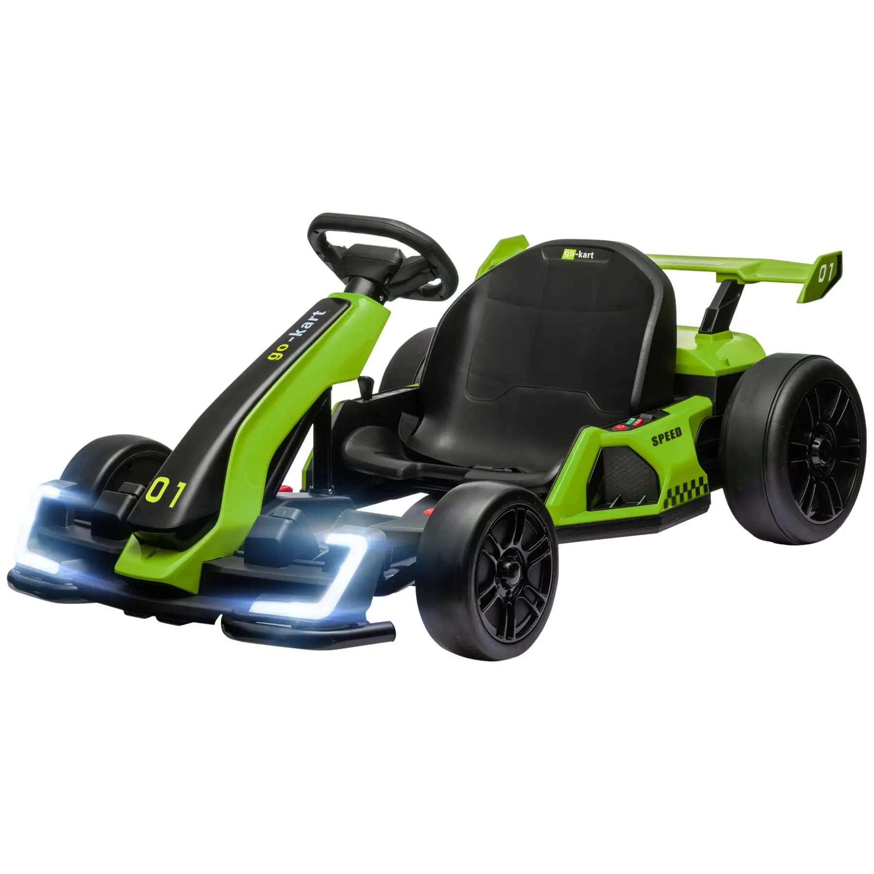 370-287V70GN HOMCOM 24V Electric Go Kart for Kids, Ride On Racing Kart ...