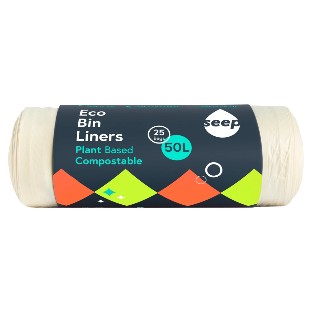 Seep 50L Large Bin Liners Compostable 25 bags | Bin Liners | Joybuy