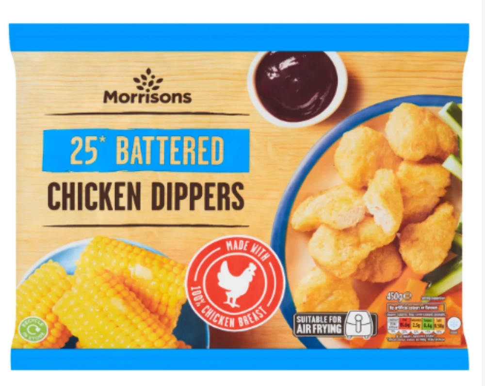 Morrisons 25 Battered Chicken Dippers 450g | Frozen Meat & Poultry | Joybuy