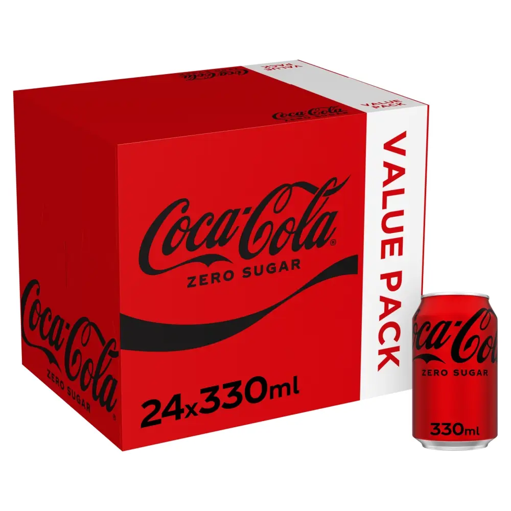 Coca-cola Zero Sugar 24 X 330ml | Fizzy Drinks | Joybuy