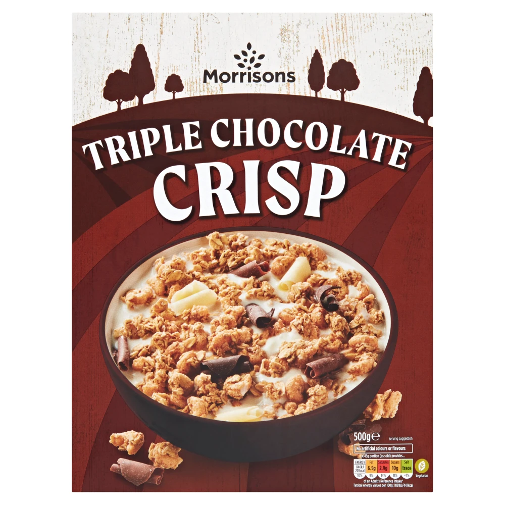 Morrisons Triple Chocolate Clusters 500g | Cereals | Joybuy