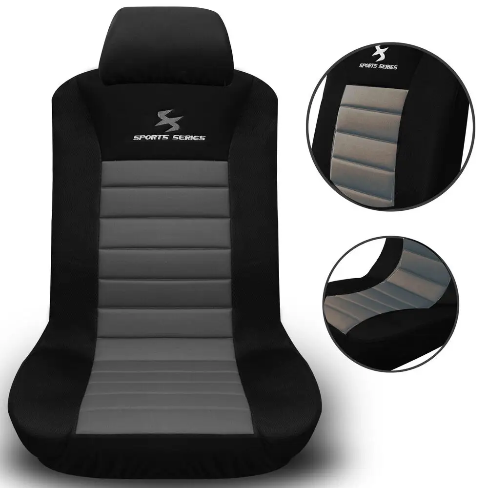 Woltu Einzelsitzbezug Für Autos, Sitzschoner Polyester Schwarz/grau ...