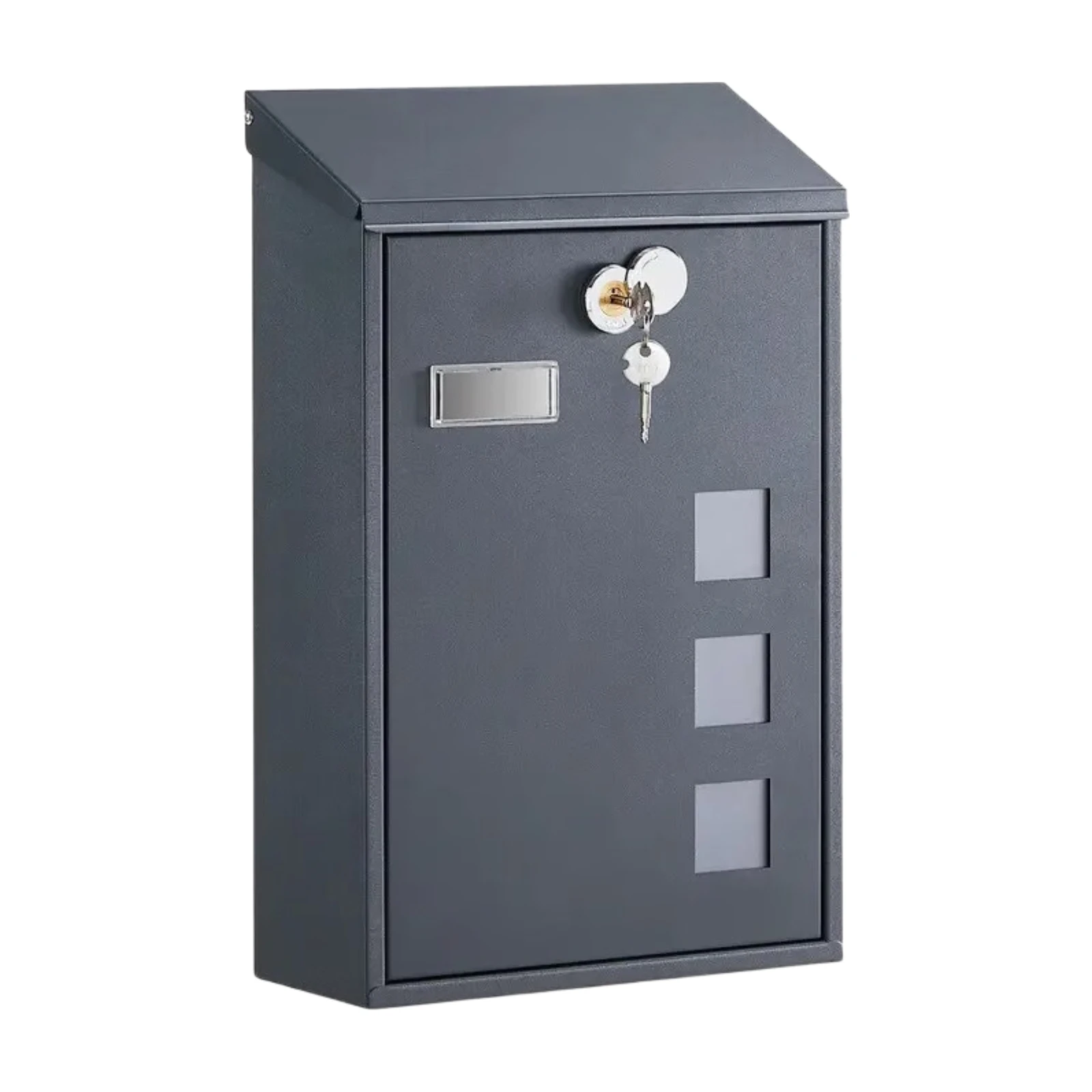 Ochama wall-mounted mailbox with brass lock cylinder and rotating ...