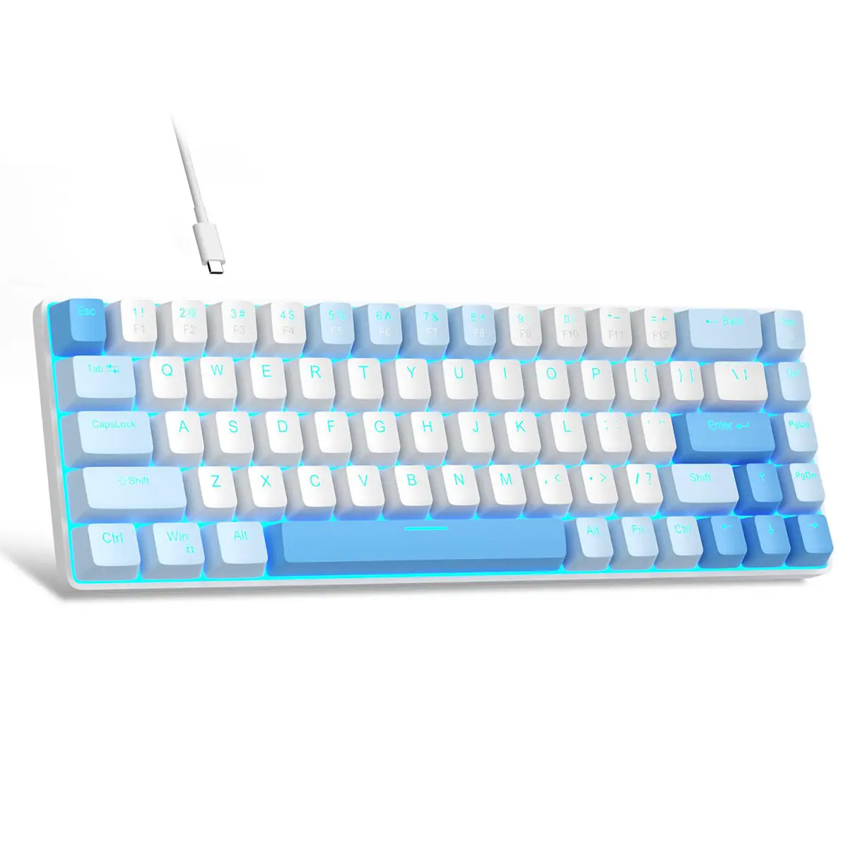Magegee Portable 60% Mechanical Gaming Keyboard, Mk-box Led Backlit ...