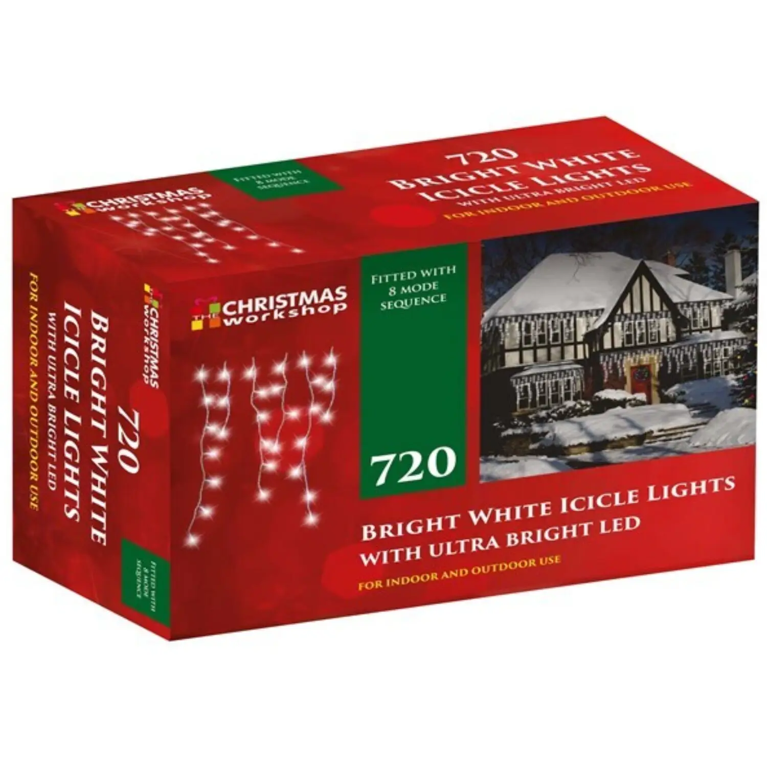 Christmas Workshop 720 LED Icicle Chaser Lights- White | Christmas | Joybuy