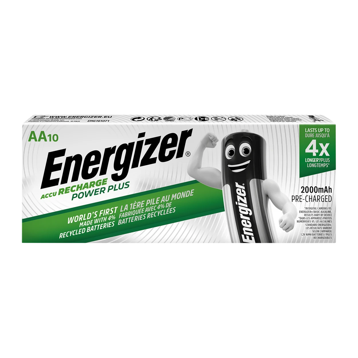 Energizer Aa 2000mah Recharge Power Plus Batteries – Pack Of 10 ...