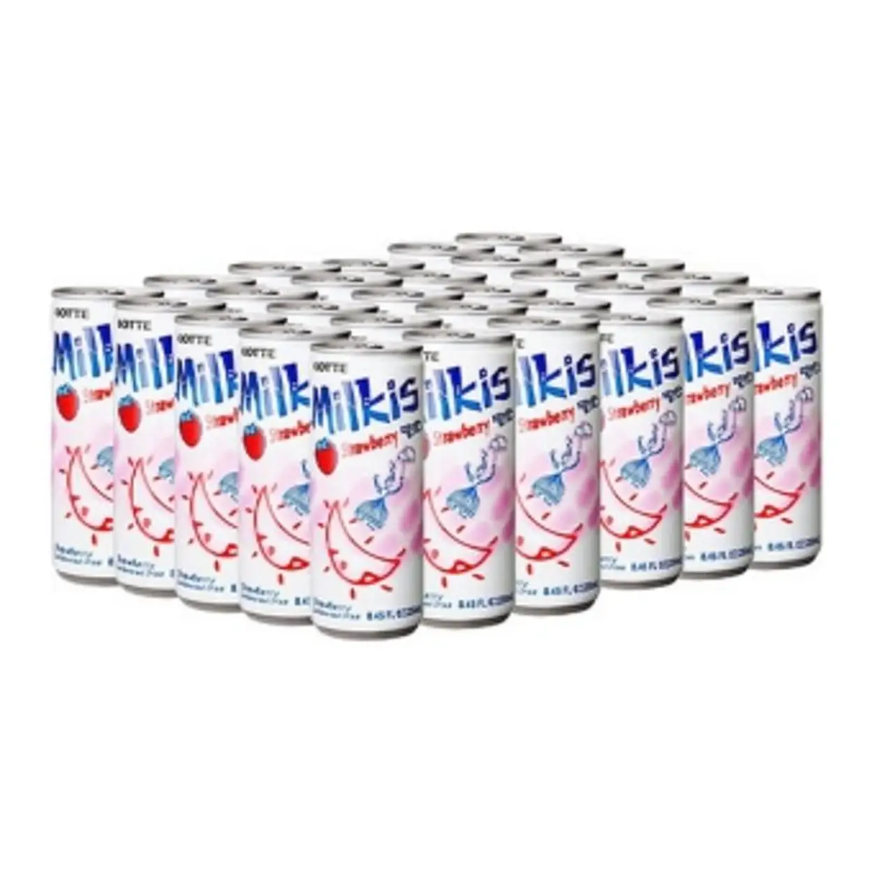 Lotte Milkis Frisdrank Aardbei Blikje(karton) 250ml×30 ...