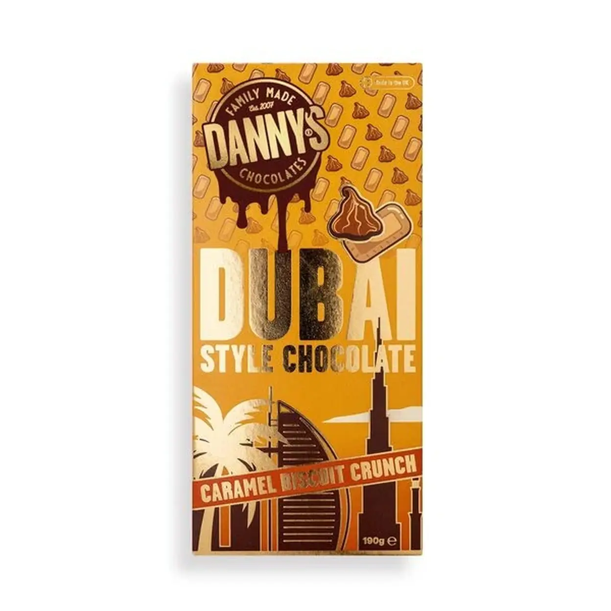 Danny's Dubai Style Christmas Chocolate Caramel Biscuit Crunch 190g | Chocolate | Joybuy