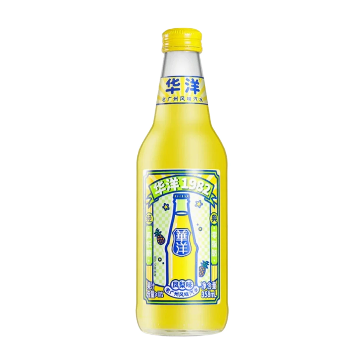 Hua Yang 1982 Boisson Gazeuse Aromatisée À L’ananas 358 Ml | Boissons gazeuses | Joybuy