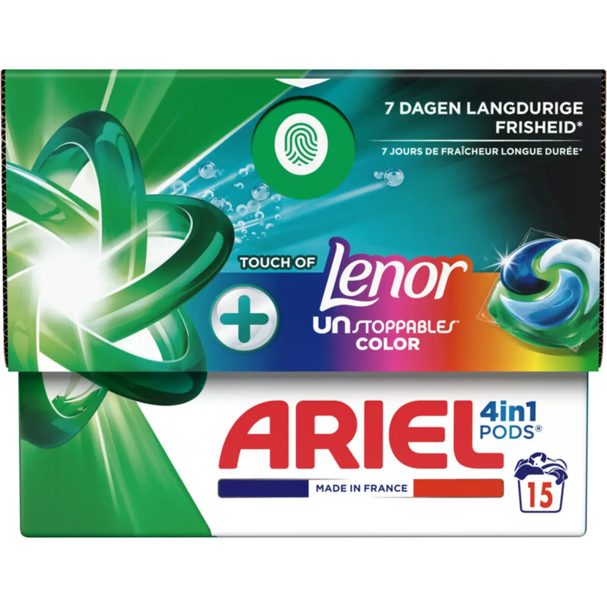 Ariel 4in1 Wasmiddel Pods Color Lenor Unstoppables 15 Stuks ...