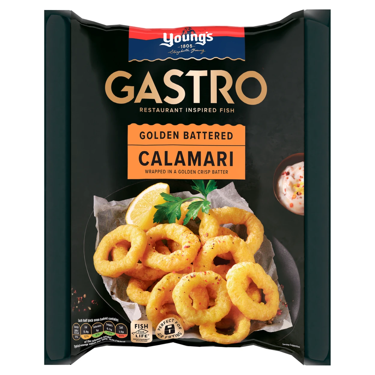 Young's Gastro Golden Battered Calamari 250 G | Frozen Fish & Seafood ...