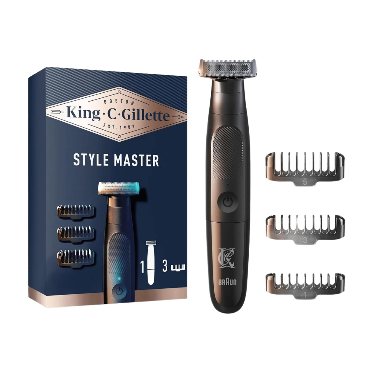 Gillette King C Style Master Beard Trimmer Stubble Trimmer & Electric ...