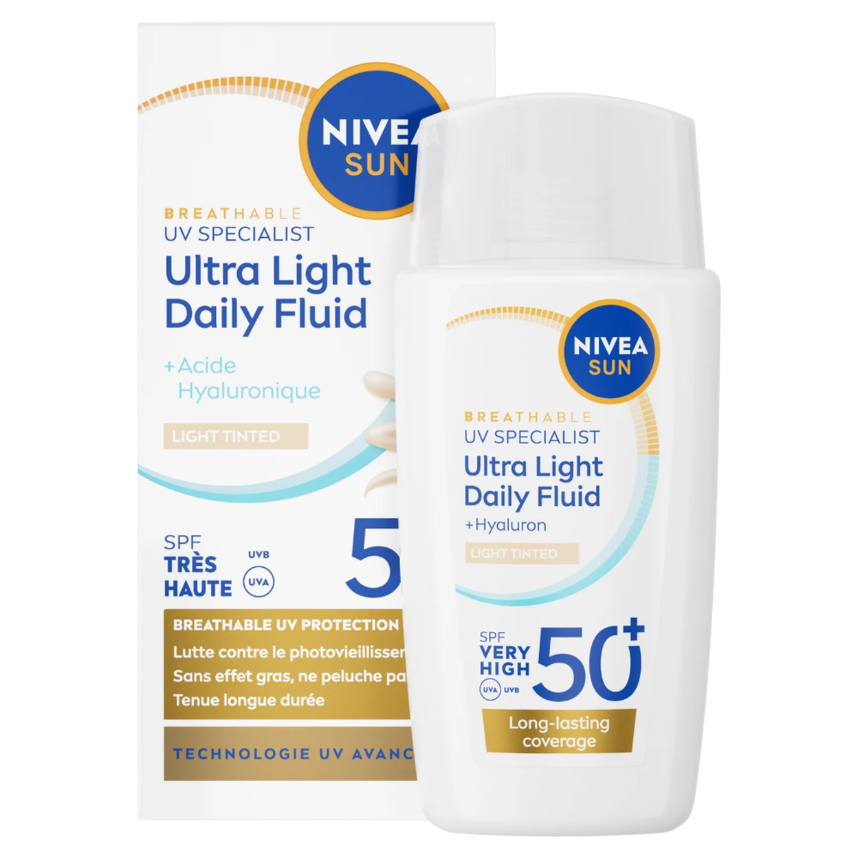 NIVEA SUN UV Face Ultra Light Zonnebrand Gezicht - Light Tinted ...