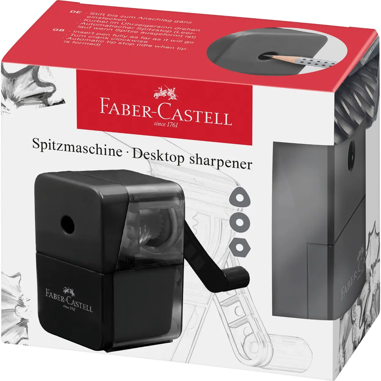 Faber-castell Table Top Sharpener, Black | Pencil Sharpeners | Joybuy