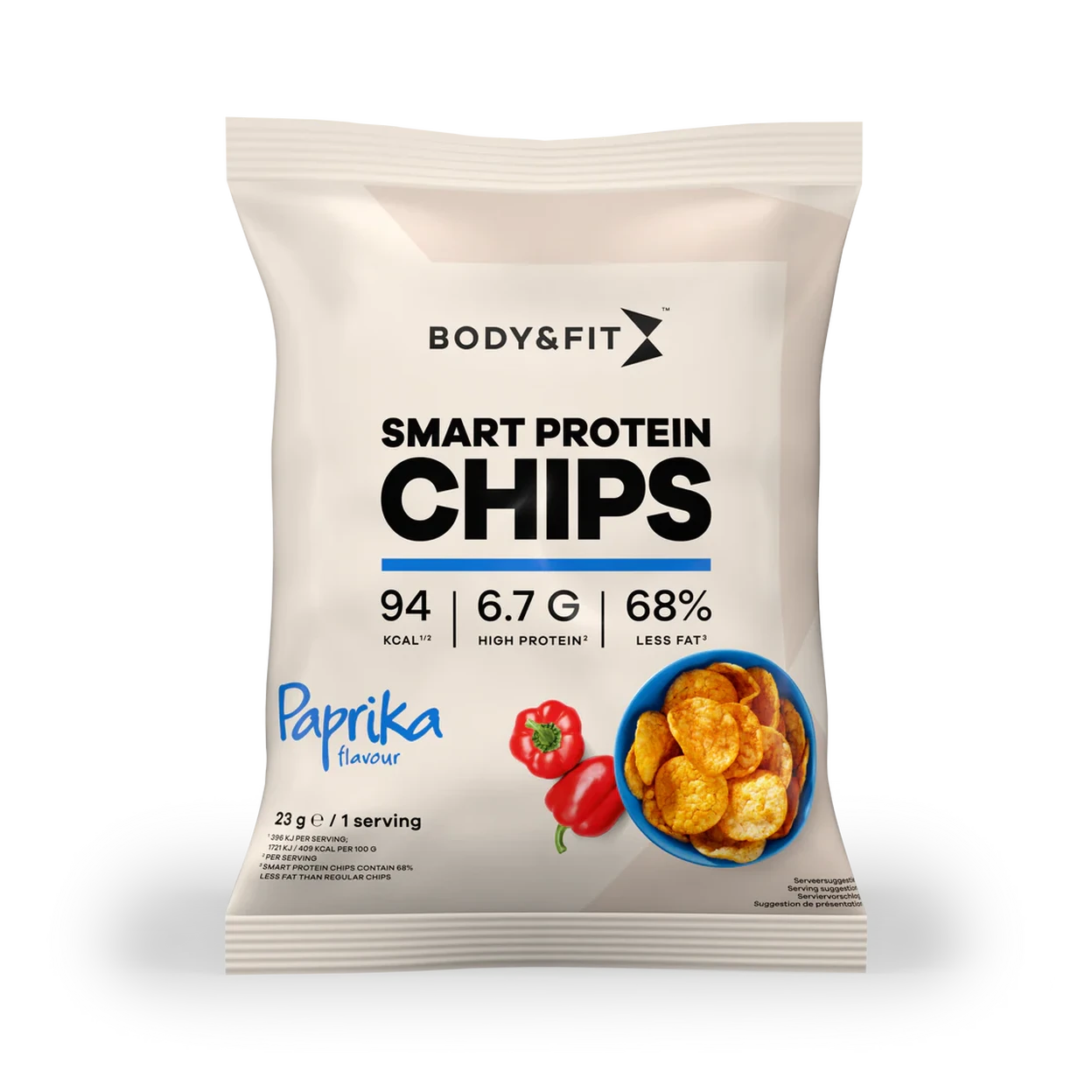 Body&fit Smart Chips Paprika 23 Grams | Sportvoeding | Joybuy