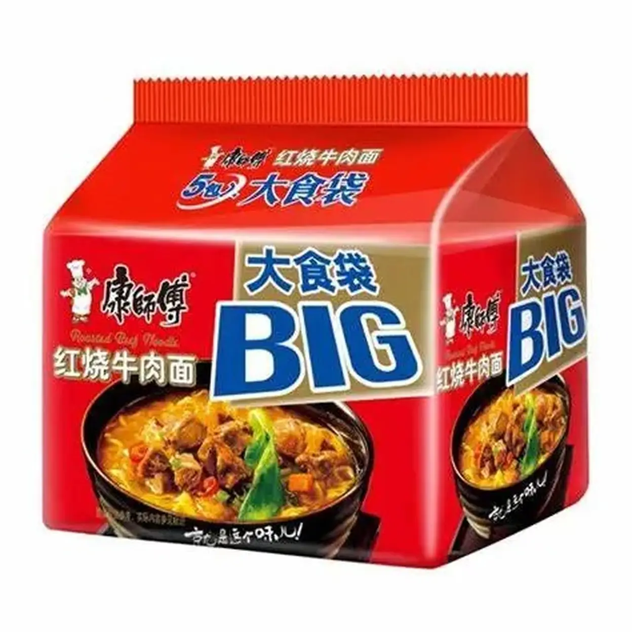 Master Kong Instant Noodles - Big Roasted Artificial Beef Flavour Pack ...