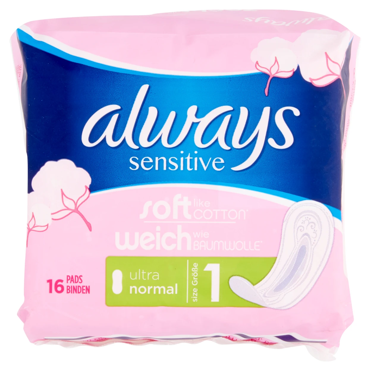 Always Sensitive Normal Ultra Sanitary Towels Size 1 16 Pads | Intimate ...
