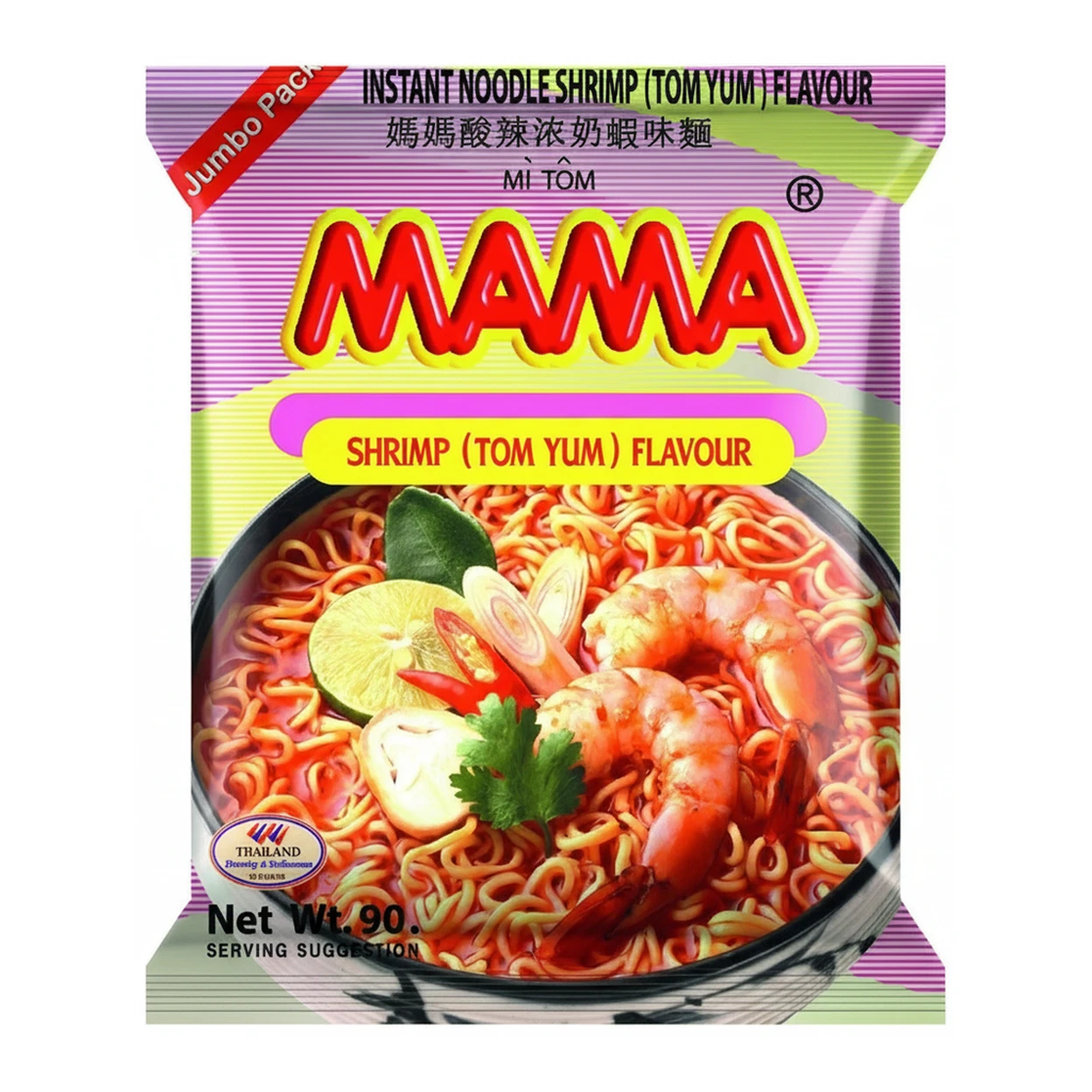 MAMA Tom Yum Nouilles instantanées saveur crevette - 90 g | nouilles ...