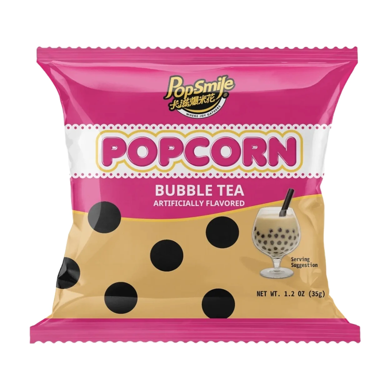 Pop-smile Popcorn Bubble Tea Flavor 35g | Snacks & Nuts | Joybuy