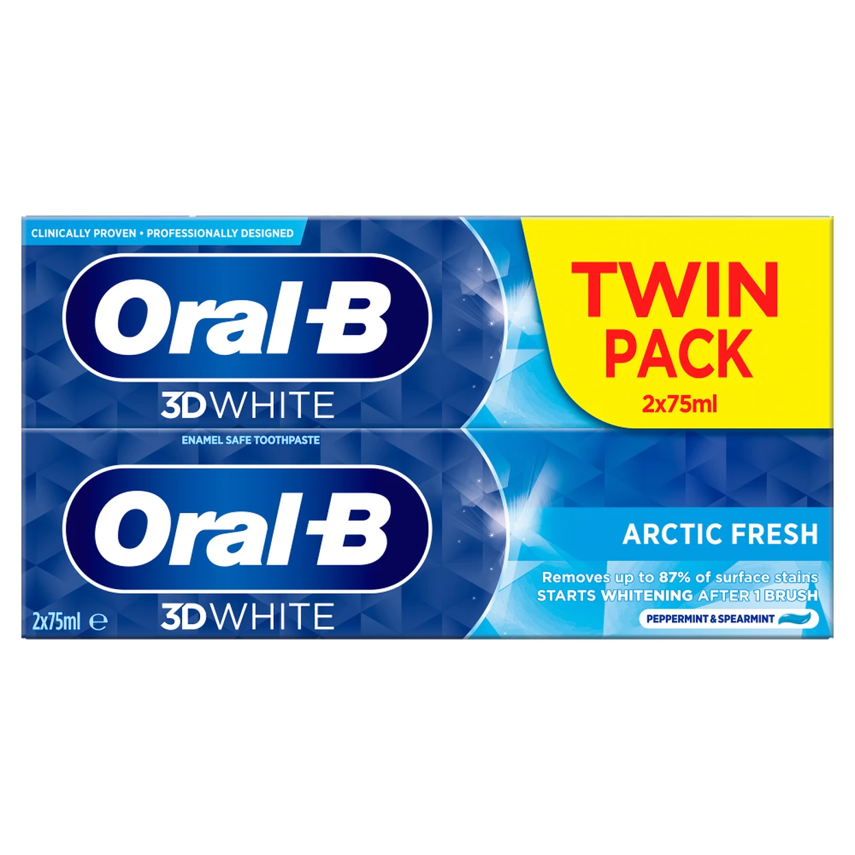 Oral-b 3d White Arctic Fresh 2in1 Toothpaste 2 X 75ml | Toothpastes ...