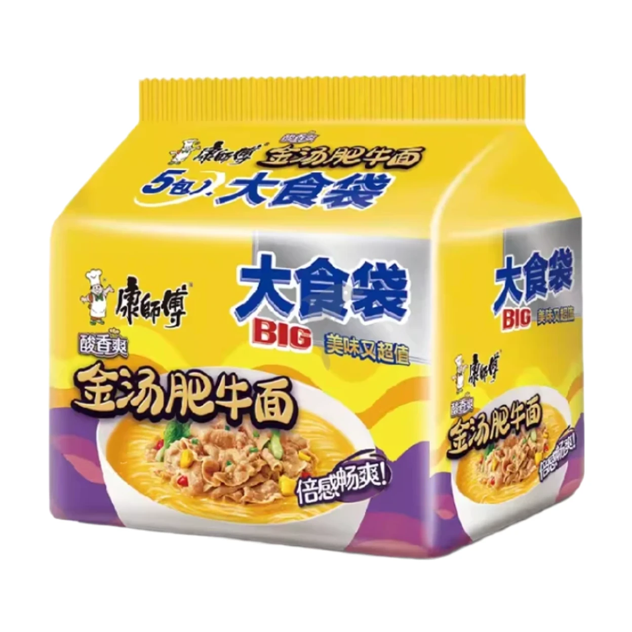 Master Kong - Big Pack - Golden Soup Beef Noodles 5 Packs 745g | Rice ...