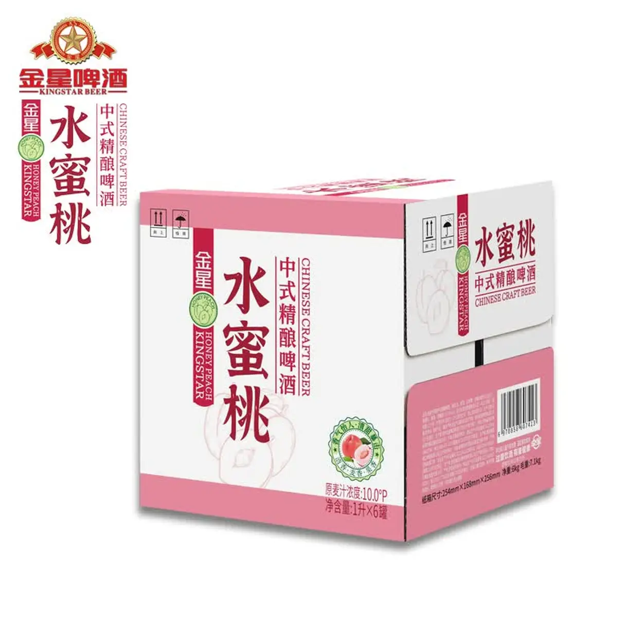 Kingstar Honey Peach Chinese Craft Beer Full Case 6x1L | Beer | Joybuy