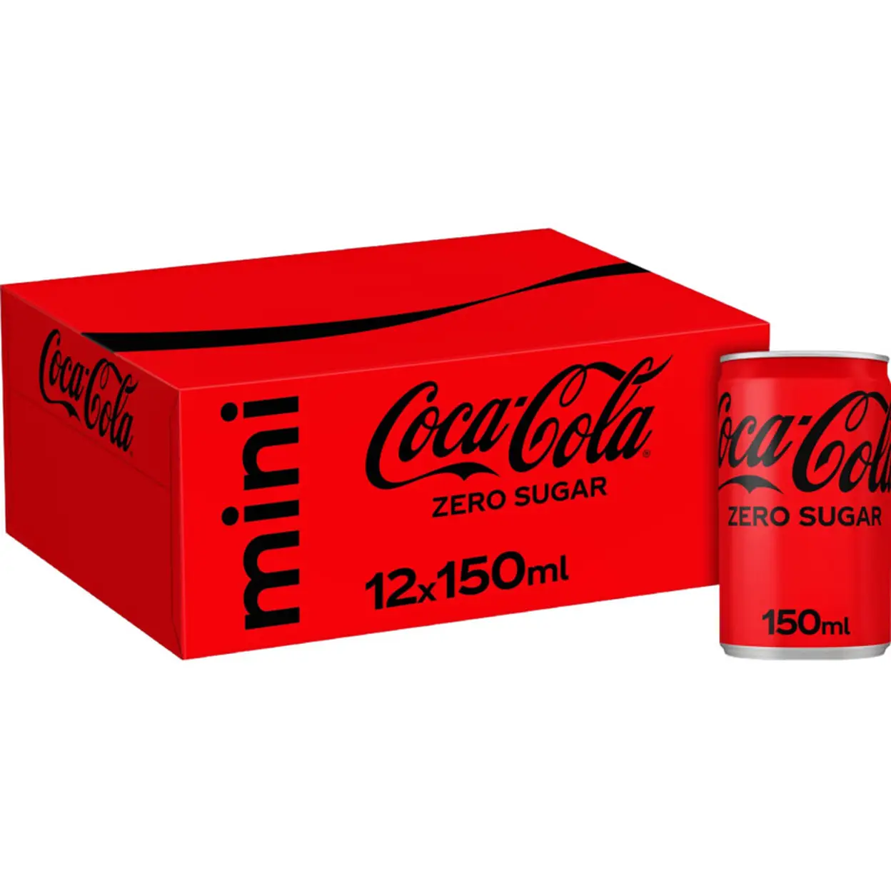 Coca-Cola Zero Sugar Mini Cola - 12 x 150 ml | Koolzuurhoudende ...