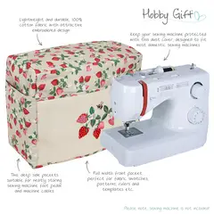 Hobby Gift Sewing & Embroidery Machine Cover - Strawberries - 33.5 X 44 ...