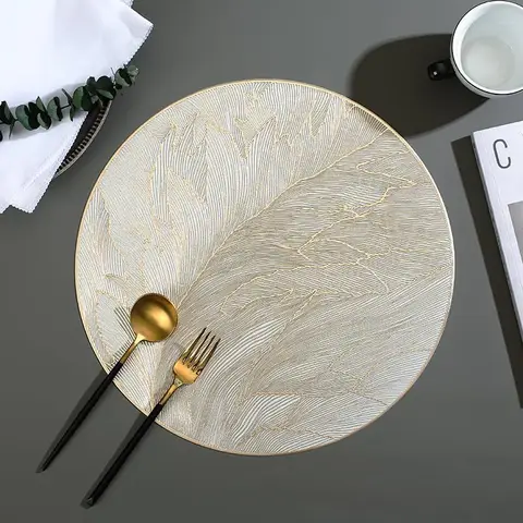 Silver Round Placemats - Elegant Dining Table Mats & Decor